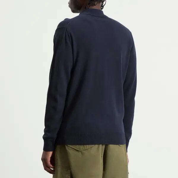 BEAMS 12g Knit Long Sleeve Polo