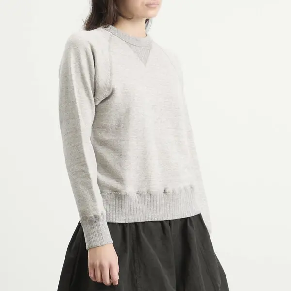 BEAMS Rib Crewneck Sweatshirt