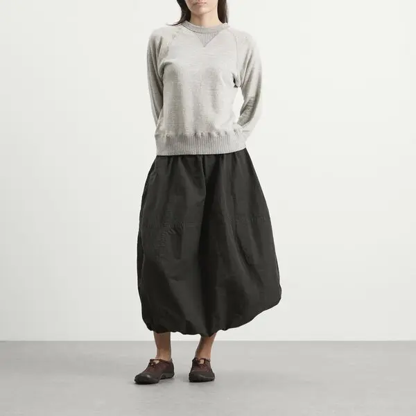 BEAMS Rib Crewneck Sweatshirt