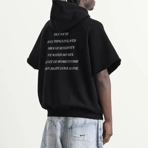 Balenciaga Cutaway Shorts Sleeve Hoodie