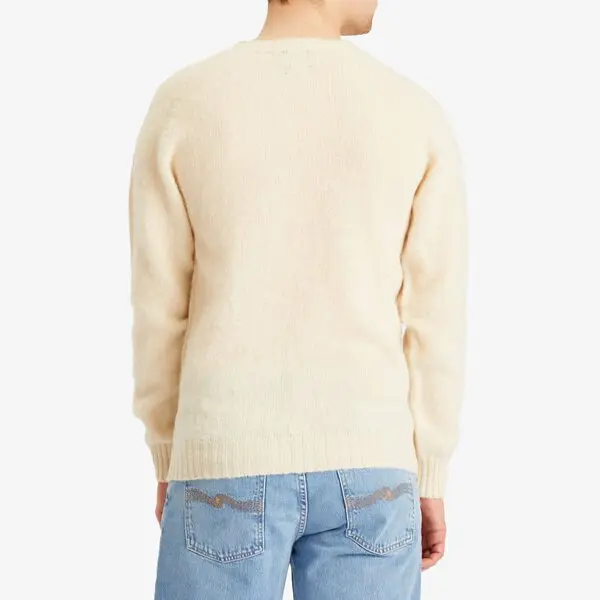 DRAKE'S Brushed Shetland Crewneck Jumper