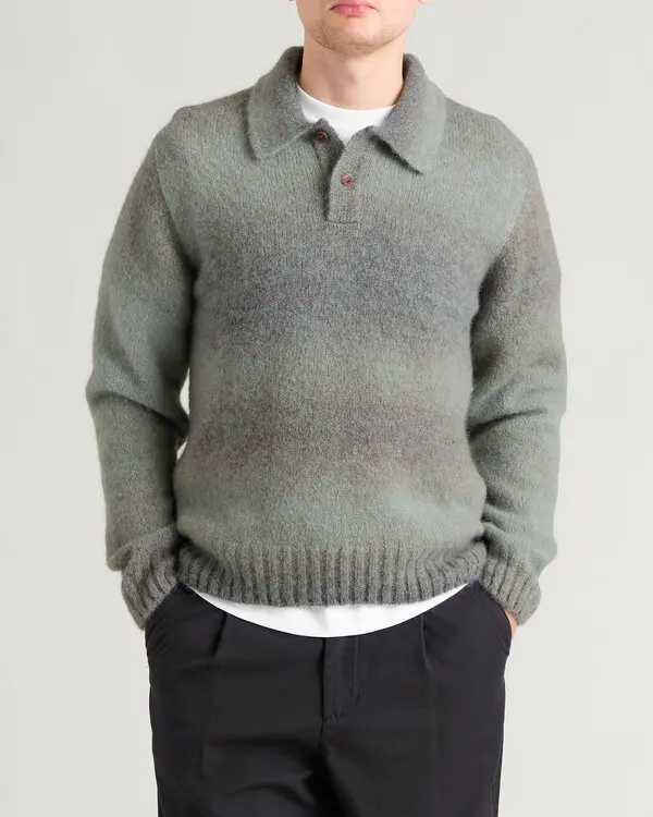 PALMES Alpaca Longsleeve Knit Polo