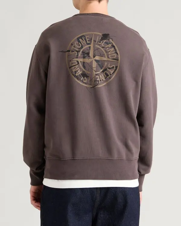 Stone Island Camo Compass Print Sweatshirt