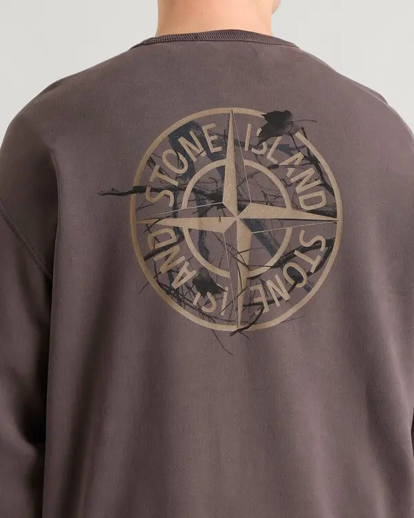 Stone Island Camo Compass Print Sweatshirt