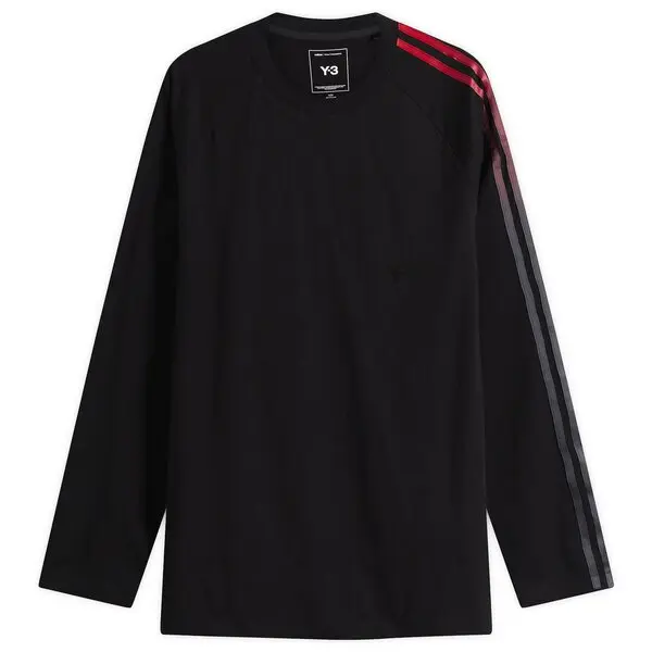 Y3 Oversized Gradient Stripes Long Sleeve T-shirt