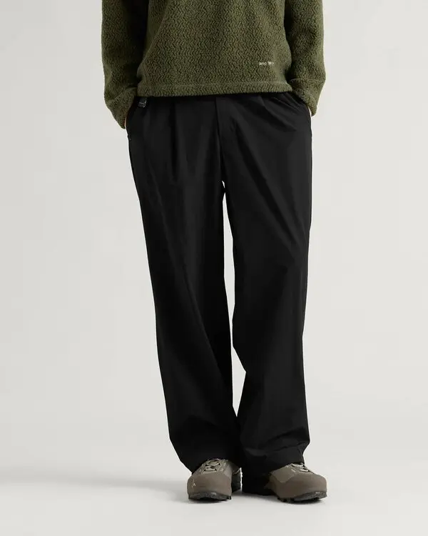 AND WANDER Light Cloth Wide Trousers