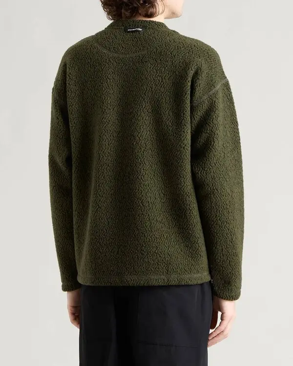 AND WANDER Re Wool Jq Crew Sweatshirt - Khaki