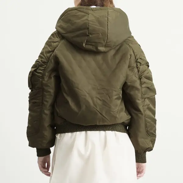 PEACHY DEN The Penny Flight Jacket - Moss