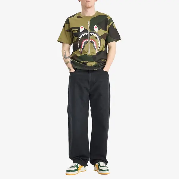 A BATHING APE Giant 1st Camo Shark T-shirt