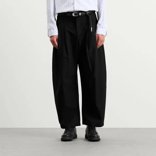 PORTER JAMES Dart-knee Pleated Trousers