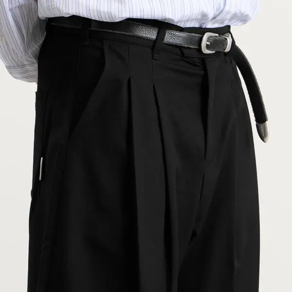 PORTER JAMES Dart-knee Pleated Trousers