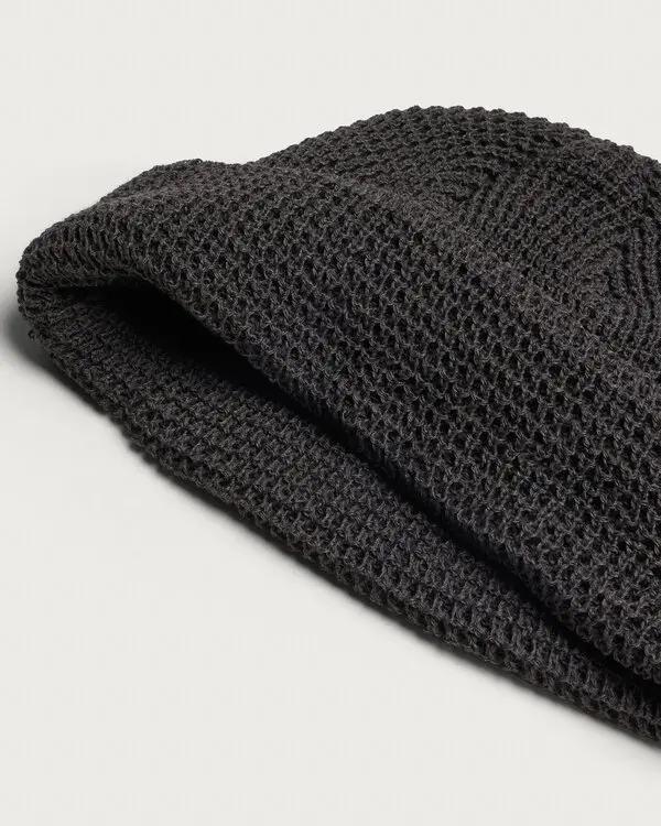 ROTOTO Waffle Watch Cap Beanie - Charcoal