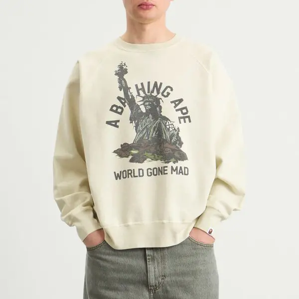 A BATHING APE Destroy Washed Statue Of Liberty Sweatshirt