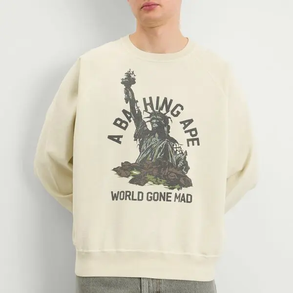 A BATHING APE Destroy Washed Statue Of Liberty Sweatshirt