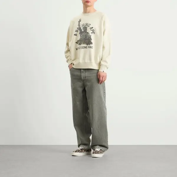 A BATHING APE Destroy Washed Statue Of Liberty Sweatshirt