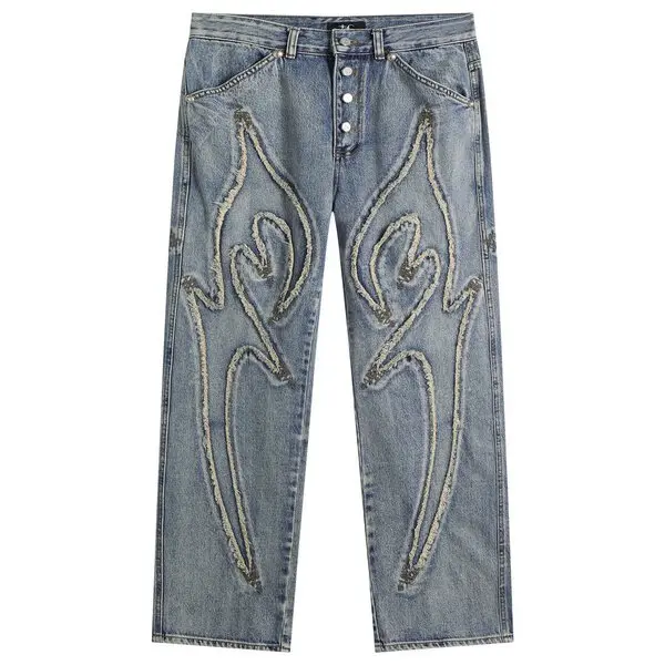 THUG CLUB Tribal Denim Jeans - Blue