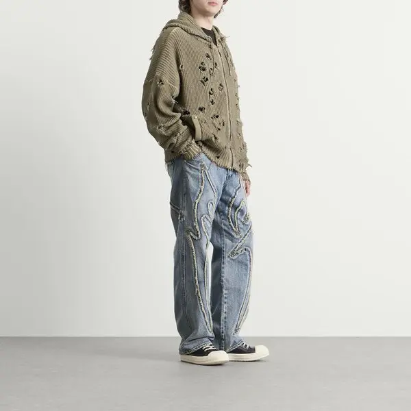 THUG CLUB Tribal Denim Jeans - Blue
