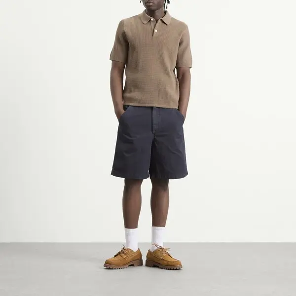 Norse Projects Anholt Cotton Crepe Polo - Walnut