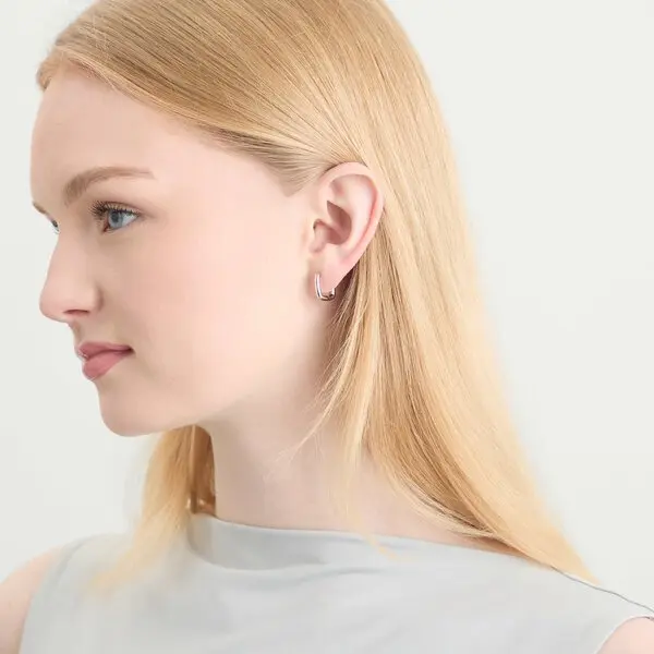 Tom Wood Frame Hoop Earrings Small
