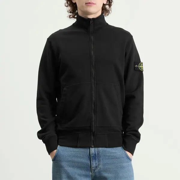 Stone Island Garment Dyed Full Zip Sweatshirt