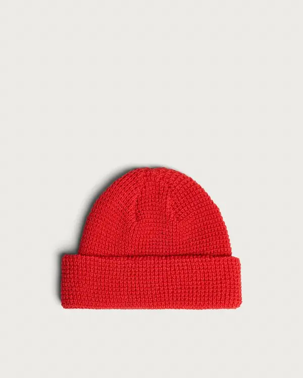 ROTOTO Waffle Watch Cap Beanie - Red