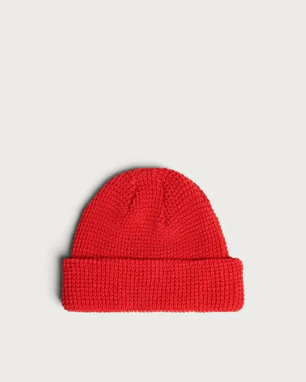ROTOTO Waffle Watch Cap Beanie - Red