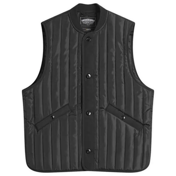 FRIZMWORKS Stripe Quilted Mil Liner Vest Jacket