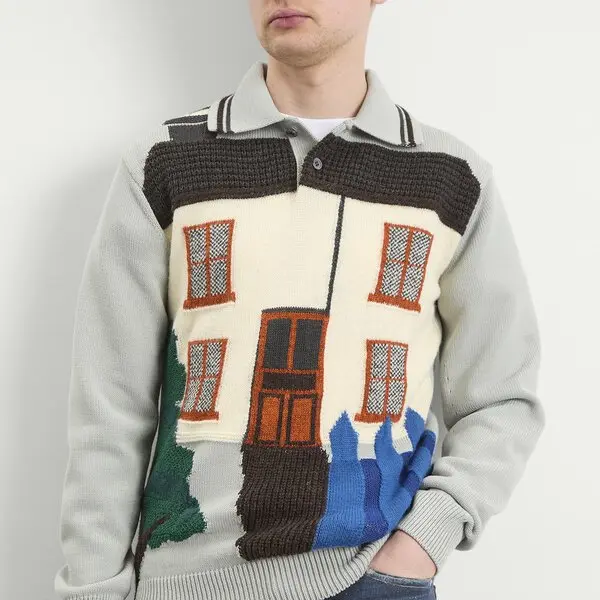 Junya Watanabe Intarsia Jacquard Jumper