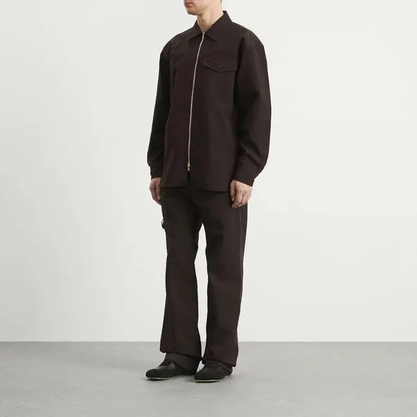 Dries Van Noten Overdyed Double Weave Cotton Shirt Jacket