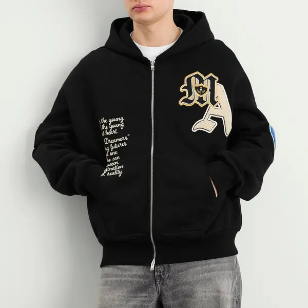 Amiri Varsity Patch Zip Hoodie