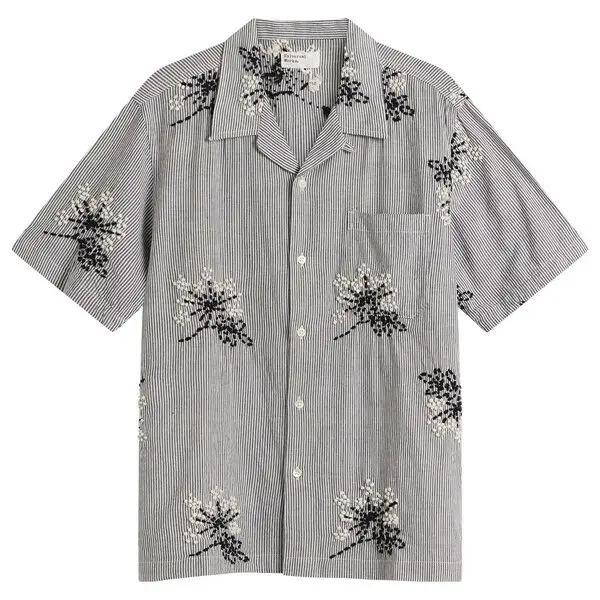 Universal Works Hand Embroidered Stripe Road Shirt