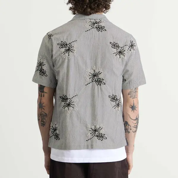 Universal Works Hand Embroidered Stripe Road Shirt