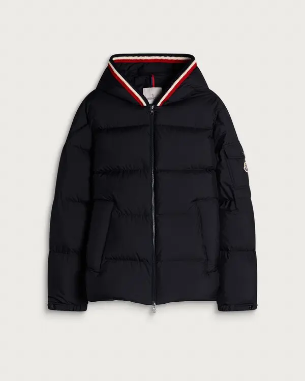 Moncler Lacfroid Knitted Trim Jacket - Navy