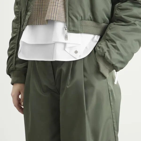 STEL Tapered Nylon Barrel Leg Trousers