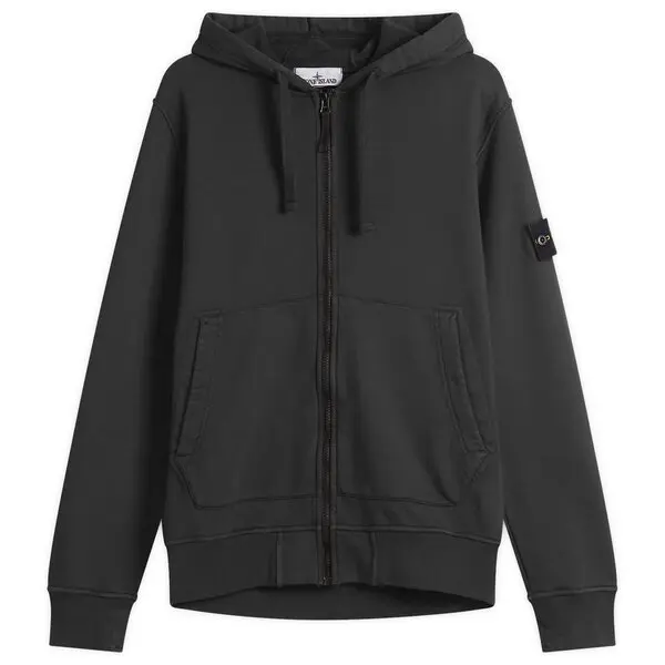 Stone Island Garment Dyed Zip Hoodie