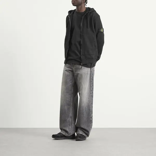 Stone Island Garment Dyed Zip Hoodie