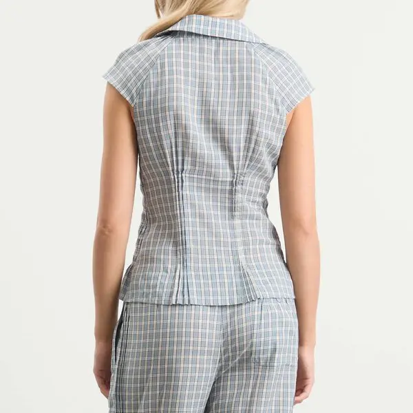 PEACHY DEN Missy Asymmetric Stretch Blouse Exclusive