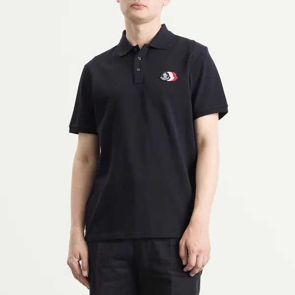 Moncler Cotton Pique Logo Polo
