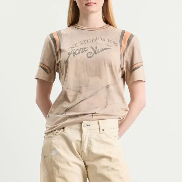 Acne Studios Eram Graphic Trompe L'oeil Printed T-shirt