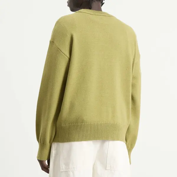 AMI Paris Crewneck Sweater With Contrasted De Coeur