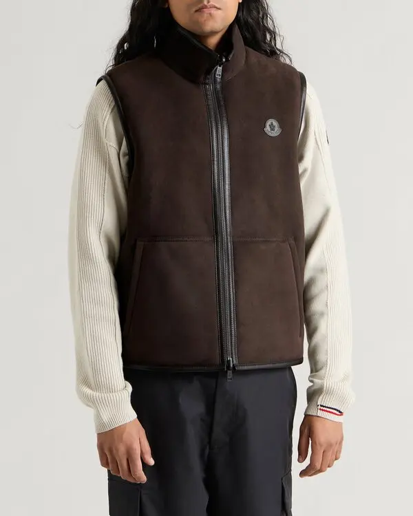 Moncler Rysfen Shearling Vest Jacket