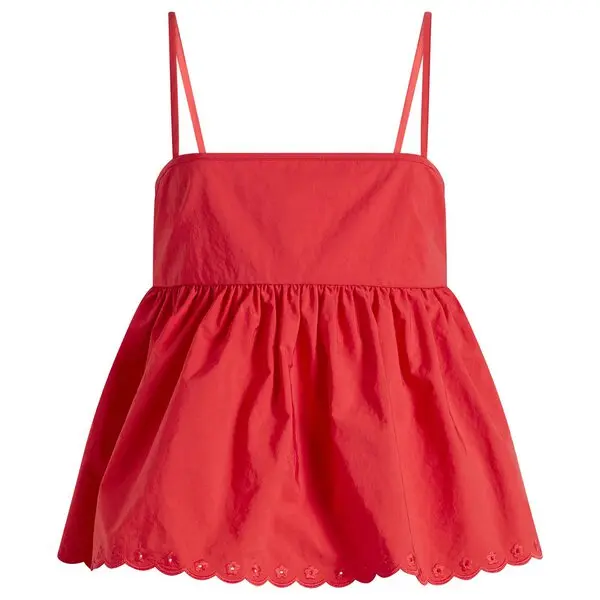 Cecilie Bahnsen Selena Top - Red