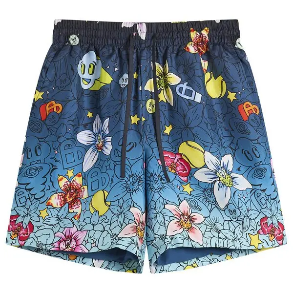 Casablanca Collage D’icones Graphiques Silk Shorts | | 100% Silk | End Clothing