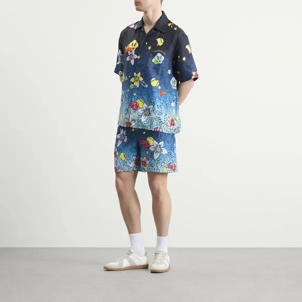 Casablanca Collage D’icones Graphiques Silk Shorts | | 100% Silk | End Clothing