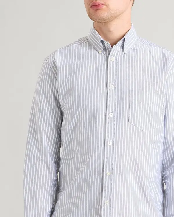 Portuguese Flannel Belavista Stripe Button Down Oxford Shirt