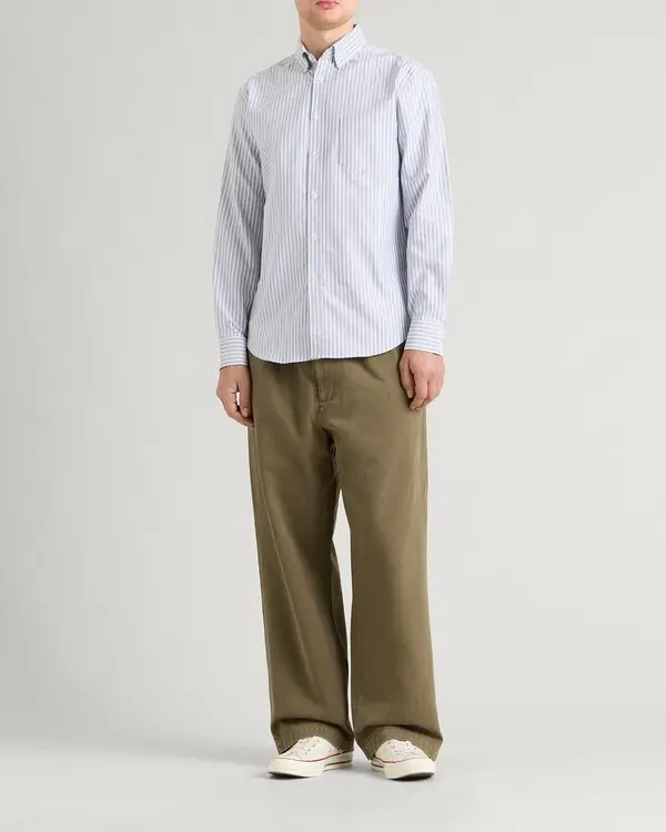 Portuguese Flannel Belavista Stripe Button Down Oxford Shirt