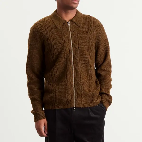 WAX LONDON Friar Zip Knit Jacket
