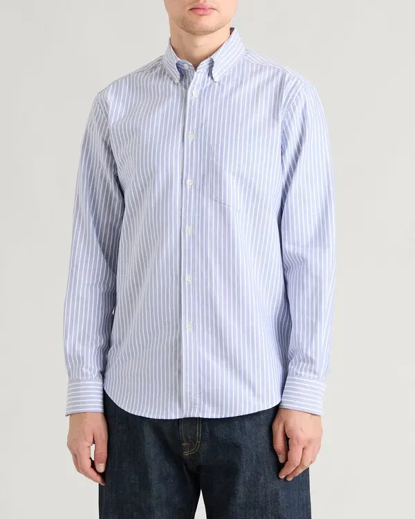 Portuguese Flannel Belavista Stripe Button Down Oxford Shirt