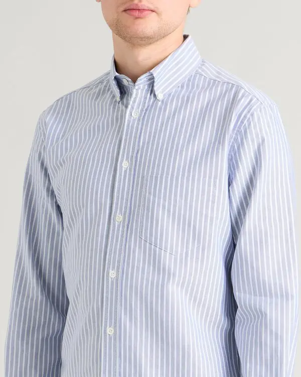 Portuguese Flannel Belavista Stripe Button Down Oxford Shirt