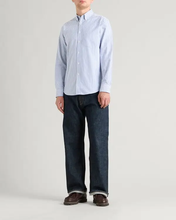 Portuguese Flannel Belavista Stripe Button Down Oxford Shirt